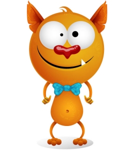 Happy Monster Vector Character - Vector Characters