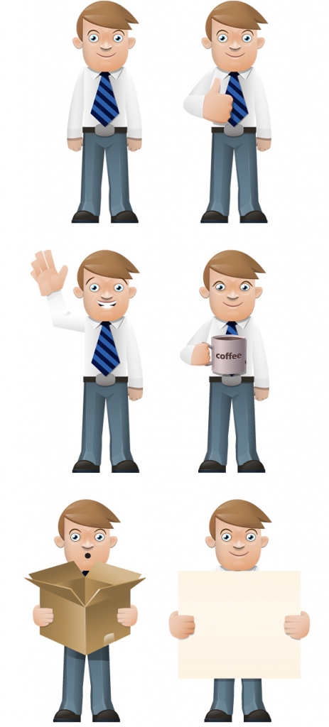 Boy Vector Character Set - Vector Characters