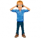 Boy Vector Character with Headphones - Vector Characters
