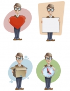 Free Geek Vector Character Set - Vector Characters