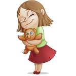 Sweet Girl Vector Character - Vector Characters