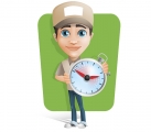 Delivery Man Vector Character - Vector Characters