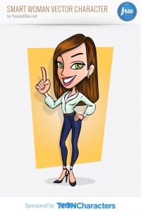 Smart Woman Vector Character - Vector Characters