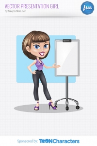 Vector Presentation Girl - Vector Characters