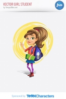Vector Girl Student - Vector Characters