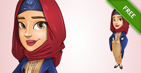 Arabian Vector Girl - Vector Characters