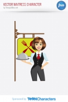 Vector Waitress - Vector Characters