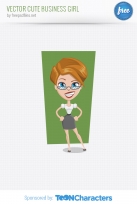 Vector Cute Business Girl - Vector Characters