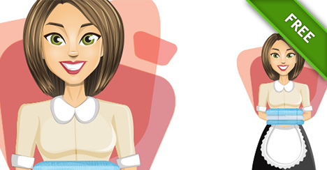 Vector Maid Character - Vector Characters