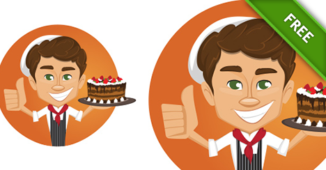 Vector Male Baker - Vector Characters