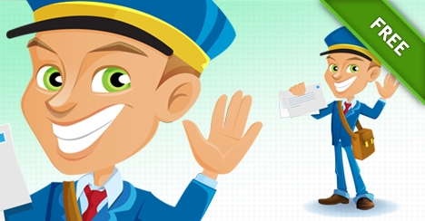 Vector Postman - Vector Characters