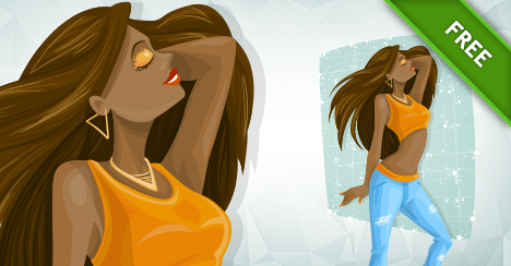 Casual Party Girl Vector Character - Vector Characters
