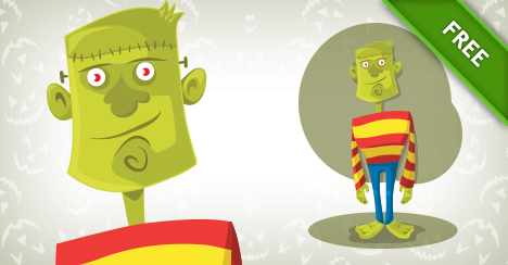 Vector Halloween Frankenstein Monster - Vector Characters