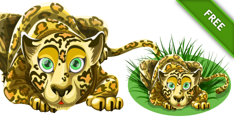 Free Vector Leopard Character - Vector Characters