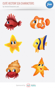 Vector Sea Characters - Vector Characters