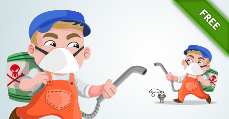 Vector Pest Control Worker - Vector Characters