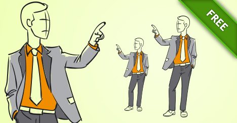 Hand-drawn Business Guy Vector - Vector Characters