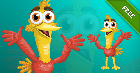 Friendly Vector Bird - Vector Characters