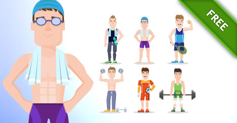Vector Sport Character Set - Vector Characters