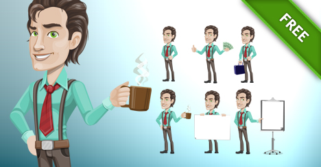 Successful Businessman Vector Character - Vector Characters