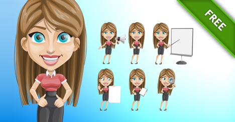 Vector Female Character - Vector Characters