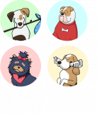 Dog Avatars Pack - Free Download - Vector Characters