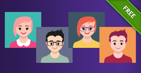 Flat User Avatars Pack - Vector Characters