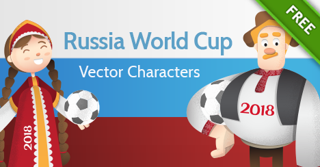 Russia World Cup Vector Characters - Vector Characters