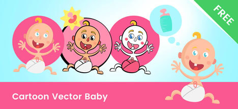 Free Vector Baby Cartoon Characters - Vector Characters