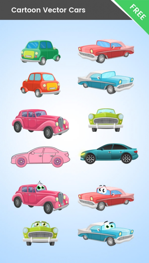 Cartoon Cars Vector Mega Collection - Vector Characters