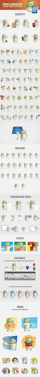 Android Vector Cartoon - Vector Characters