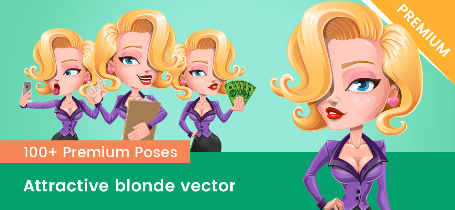 Attractive Blonde Vector - Vector Characters Attractive Blonde Vector - Vector Characters