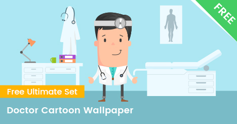 Doctor Cartoon Wallpaper - Vector Characters