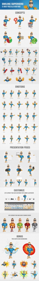 Fit Superhero Vector Cartoon - Vector Characters