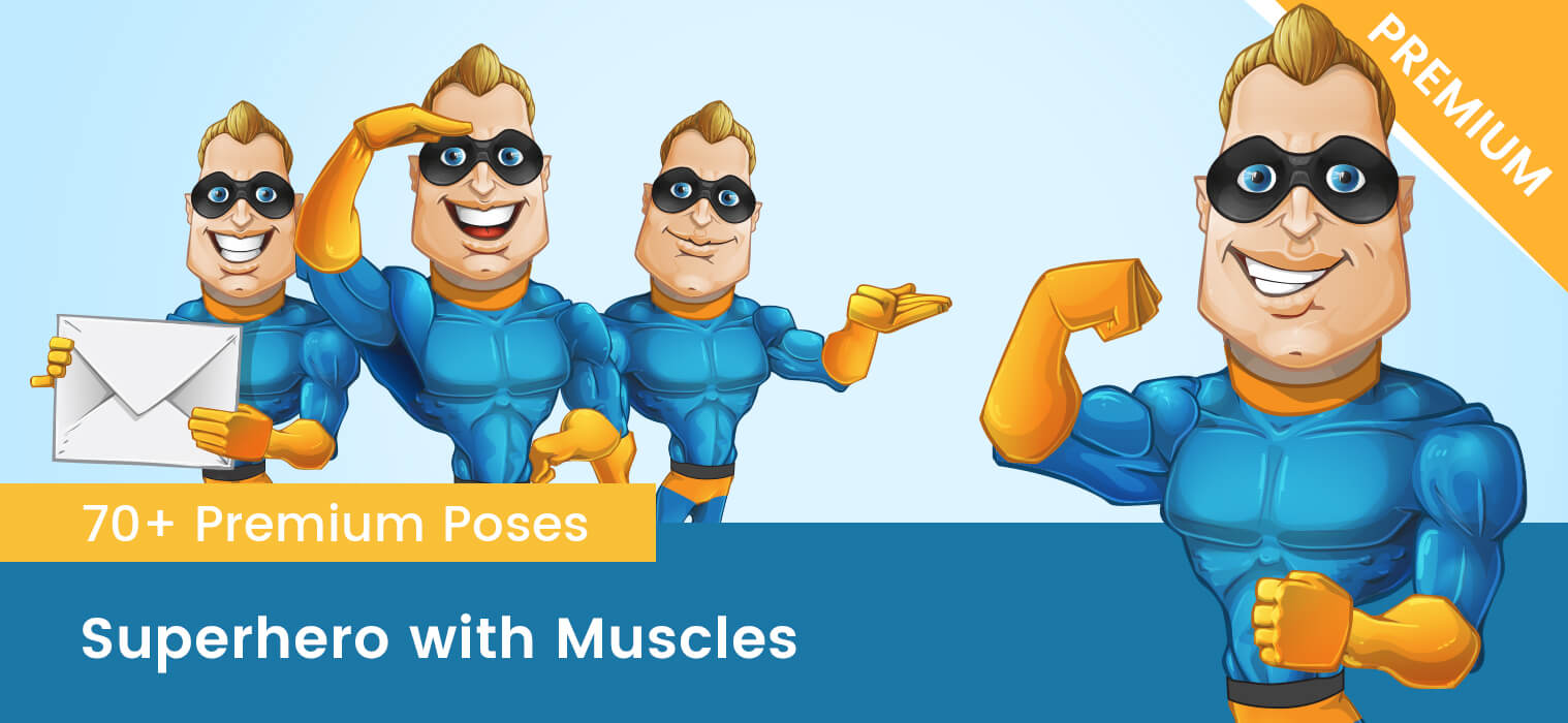 Fit Superhero Vector Cartoon - Vector Characters