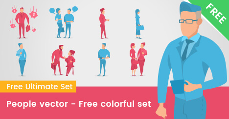 Free Colorful People Vector Set - Vector Characters