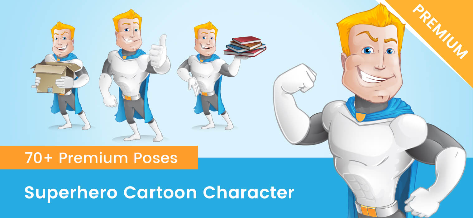 Superhero Cartoon Character - Vector Characters