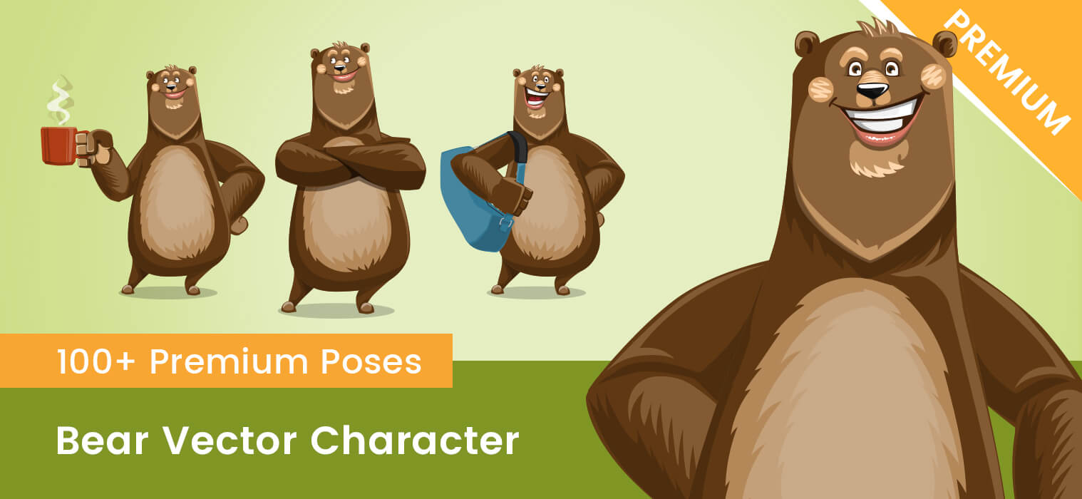 Bear Vector Character - Vector Characters
