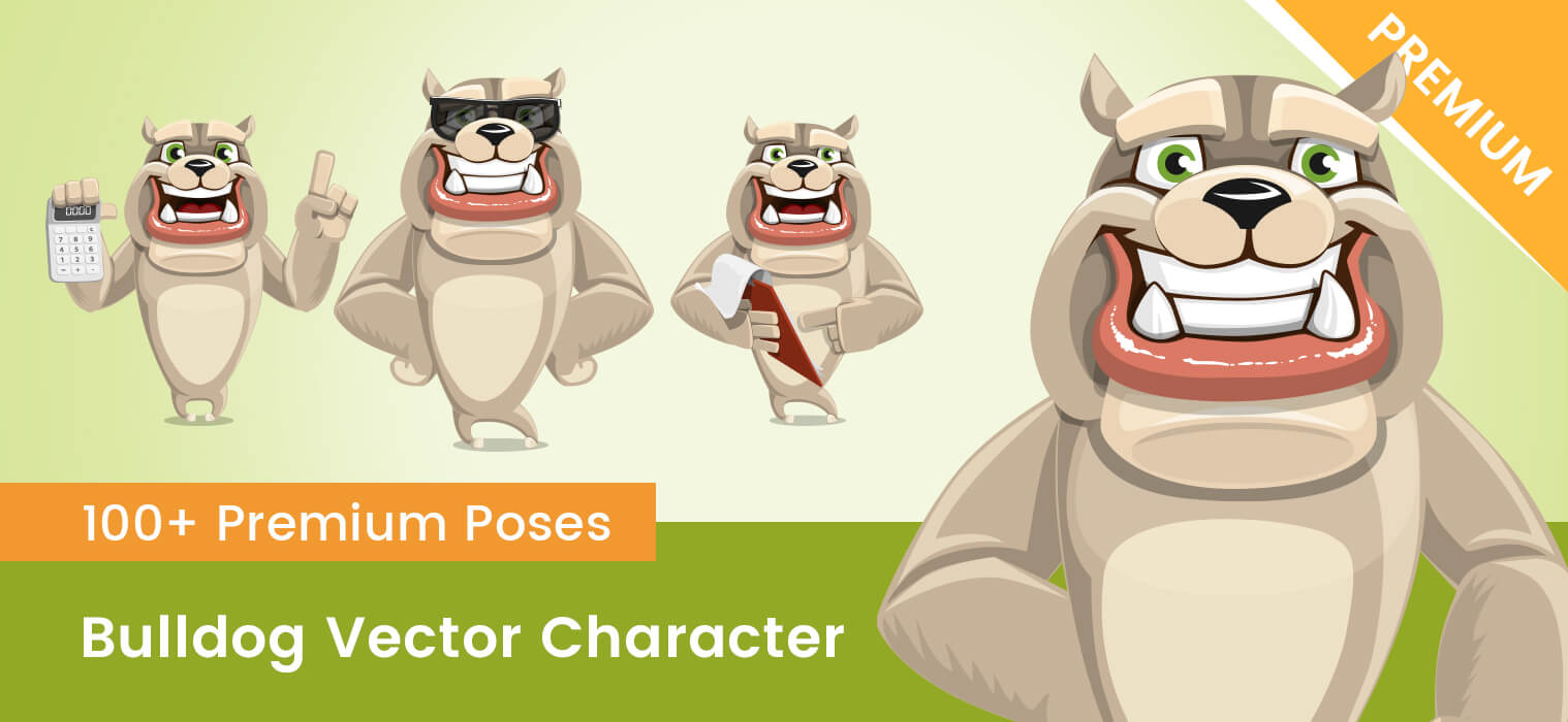 Bulldog Vector Character - Vector Characters