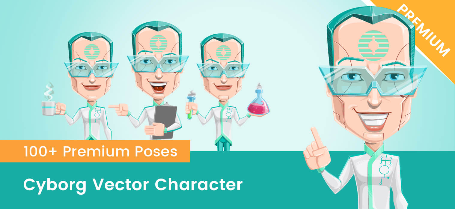 Cyborg Vector Character - Vector Characters