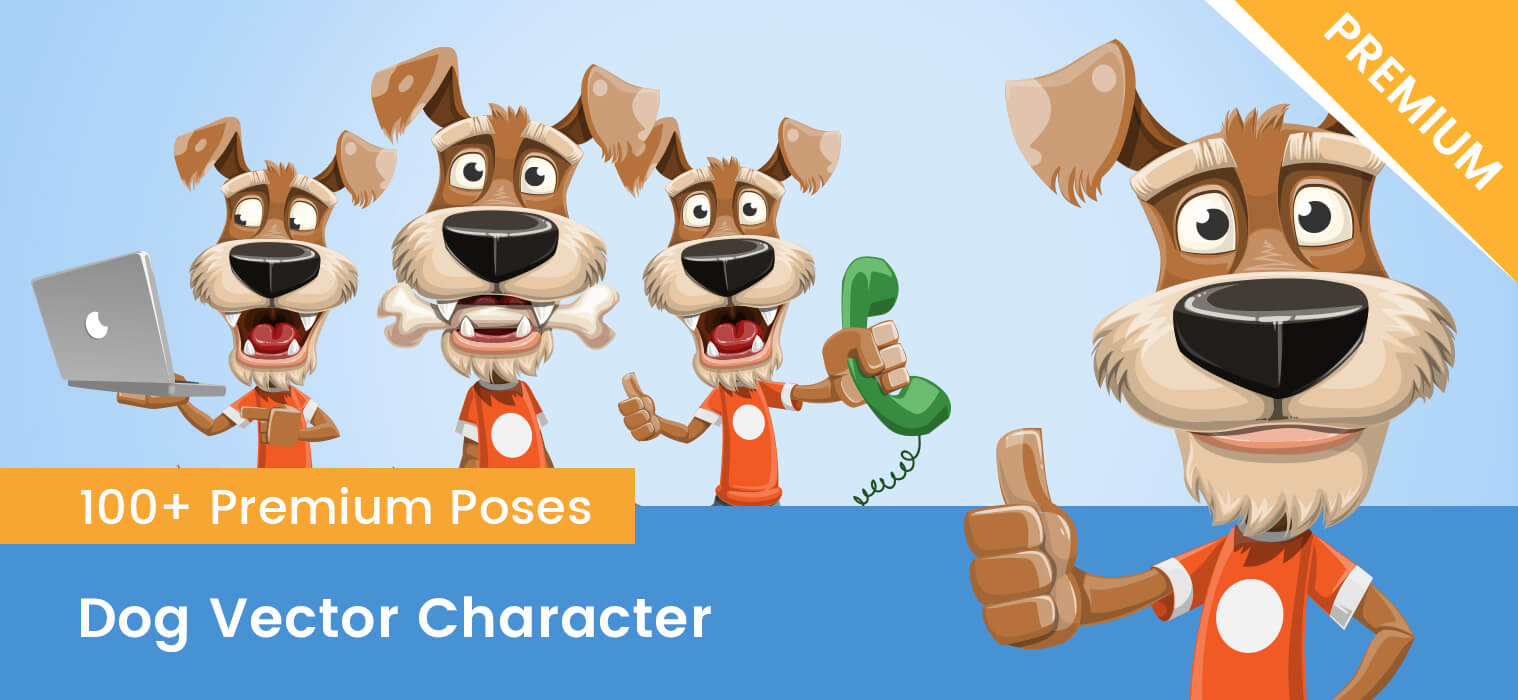 Dog Vector Character - Vector Characters