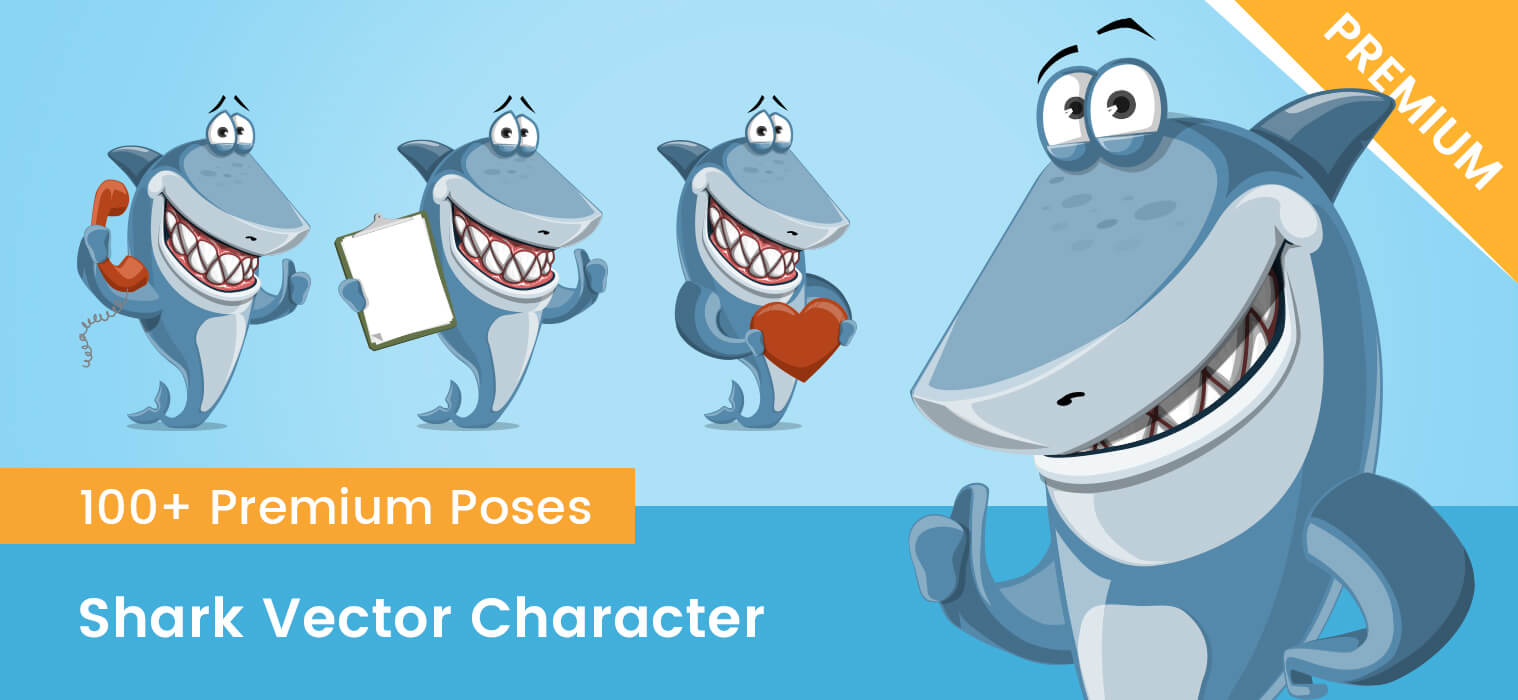 Shark Vector Character - Vector Characters