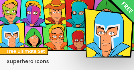 Superhero Icons Vector - Vector Characters