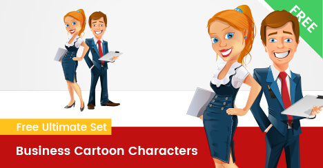 Business Cartoon Characters PNG - Vector Characters