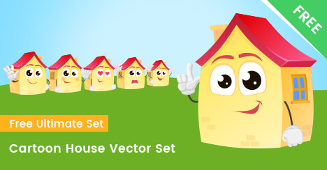 Cartoon House Vector Set - Vector Characters