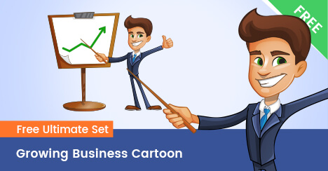Growing Business Cartoon - Vector Characters
