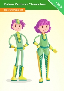 Future Cartoon Characters Collection - Vector Characters