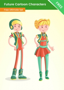 Future Cartoon Characters Collection - Vector Characters