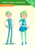 Future Cartoon Characters Collection - Vector Characters