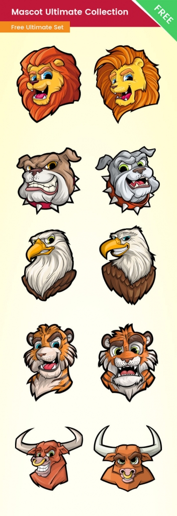 Mascot Design Ultimate Collection - Vector Characters